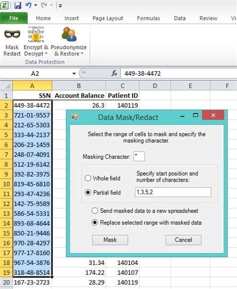 Mask Sensitive Data In Excel Spreadsheets Rprogramming