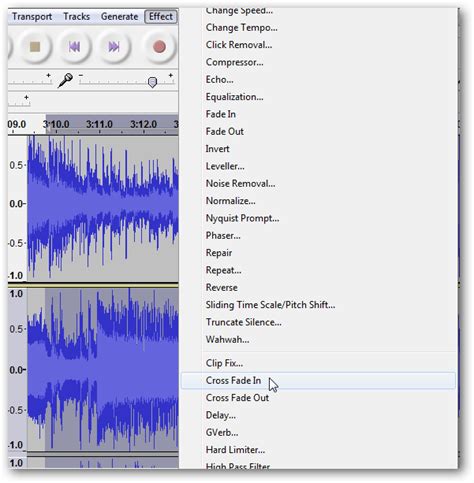 How To Use Crossfade In Audacity For Seamless Transitions Between Audio Tracks