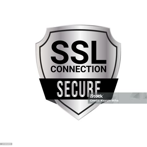Secure Ssl Encryption Logo Secure Connection Icon Vector Illustration