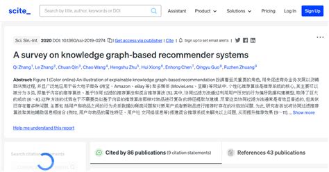 a survey on knowledge graph based recommender systems [scite report]