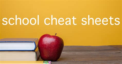 School Cheat Sheets Learn In Color