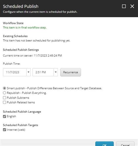 sitecore scheduled publish module enhancements r sitecore