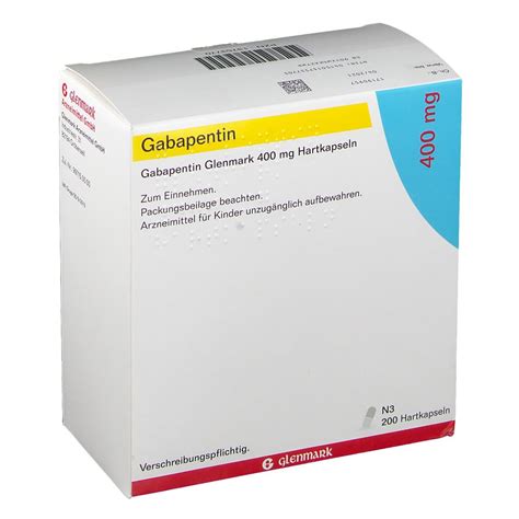 Gabapentin Glenmark 400 Mg 200 St Mit Dem E Rezept Kaufen Shop Apotheke