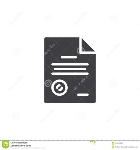 Document File Vector Icon Stock Vector Illustration Of Approval 120755347