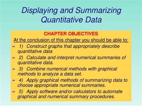 PPT Displaying And Summarizing Quantitative Data PowerPoint