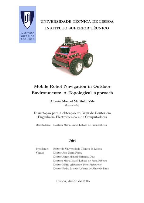 Pdf Phd Thesis Mobile Robot Navigation In Outdoor Environments A Topological Approach