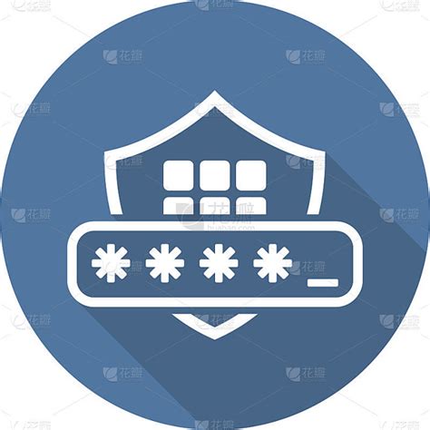 安全代码图标。平面设计。