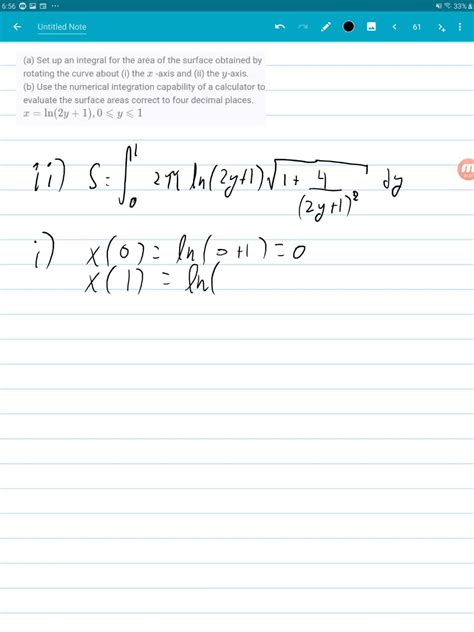 Solveda Curve On An Interval Is Rotated About An Axis A Set Up The Integral For Determining