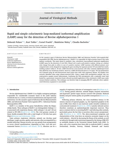 Pdf Rapid And Simple Colorimetric Loop Mediated Isothermal
