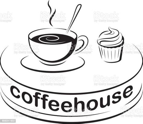 기호 아이콘 카페에 대 한입니다 커피와 먹고 컵입니다 스케치 블랙 아이콘입니다 0명에 대한 스톡 벡터 아트 및 기타 이미지 0명 미국 벡터 Istock