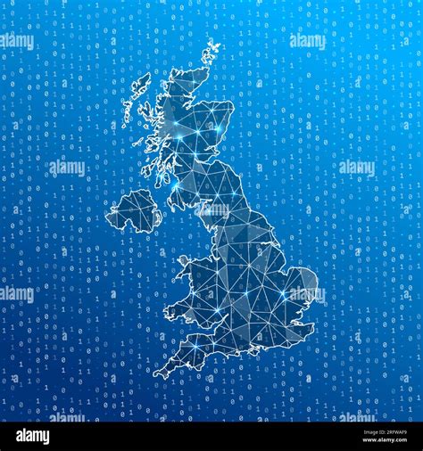 Network Map Of The United Kingdom Country Digital Connections Map Technology Internet