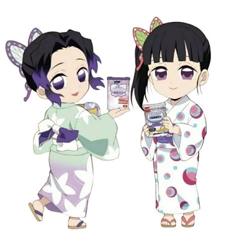 Shinobu And Kanao Chibi Arte Ventagli Disegno Di Gatto