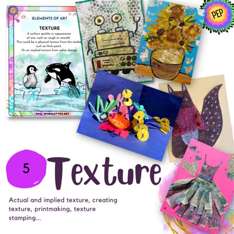 How To Teach Texture Elements Of Art Series Soul Sparklettes Art