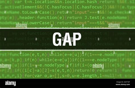 GAP Concept With Random Parts Of Program Code GAP With Programming Code Abstract Technology