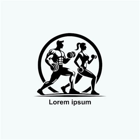 Шаблон дизайна логотипа тренажерного зала Премиум векторы