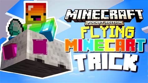 How To Fly In A Minecart In Minecraft Pe Command Blocks Youtube