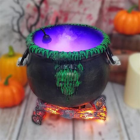 Cauldron Halloween Decor 8 Witch Plastic Cauldron With 12