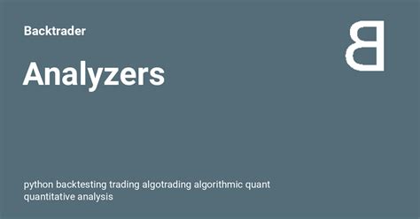 Analyzers Backtrader