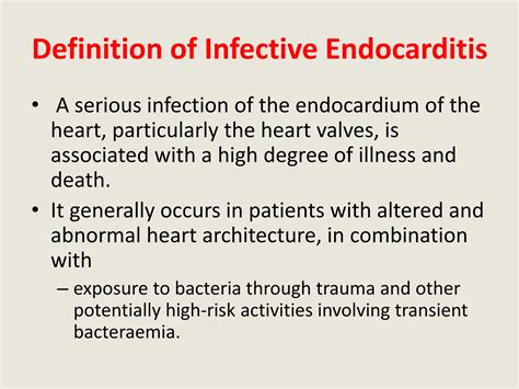 Infective Endocarditis C1pptx Cardiovacsular System Infection Ppt