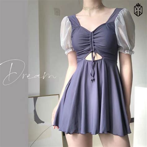 【jsa】ชุดว่ายน้ำใหม่ปี2022สำหรับผู้หญิง กระโปรงวันพีชแบบปกปิดมิดชิดสไตล์เกาหลีสำหรับสาวๆนักเรียน