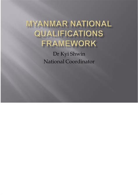 Pdf Myanmar National Qualifications Framework Dokumen Tips