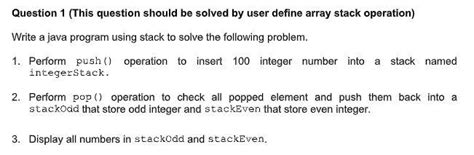 Solved Question 1 This Question Should Be Solved By User