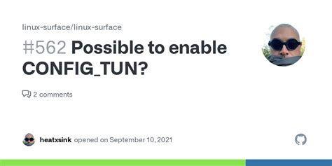 Possible To Enable Configtun · Issue 562 · Linux Surfacelinux Surface · Github