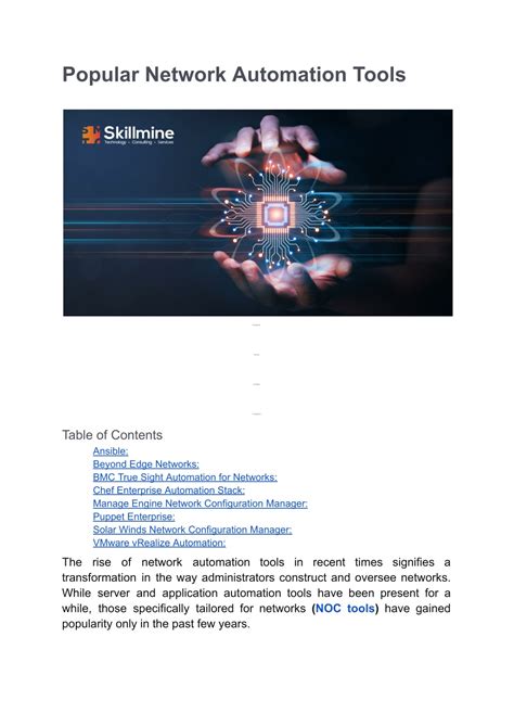 Ppt Popular Network Automation Tools Powerpoint Presentation Free Download Id13217936