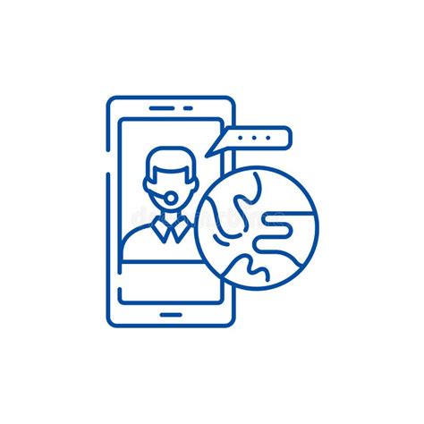 Communication Line Icon Concept Communication Vector Linear Illustration Symbol Sign Stock