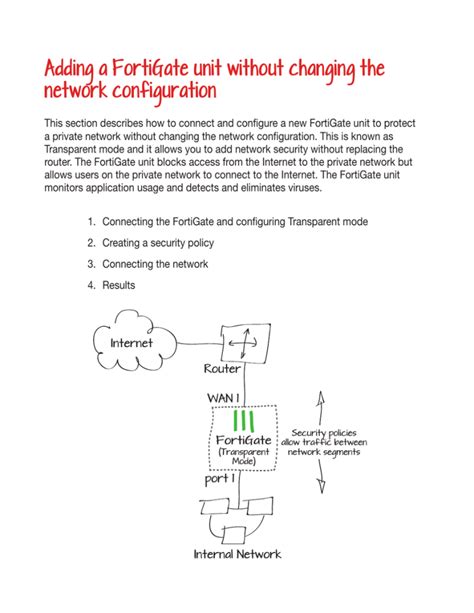 FortiGate Transparent Mode Configuration Guide