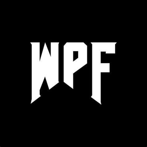 Wpf 字母標誌設計 科技公司 Wpf 標誌設計 黑白色配色 Wpf 標誌 Wpf 矢量 Wpf 設計 Wpf 圖標 Wpf 文字符號 Wpf 排版 Wpf 標籤設計 Premium矢量