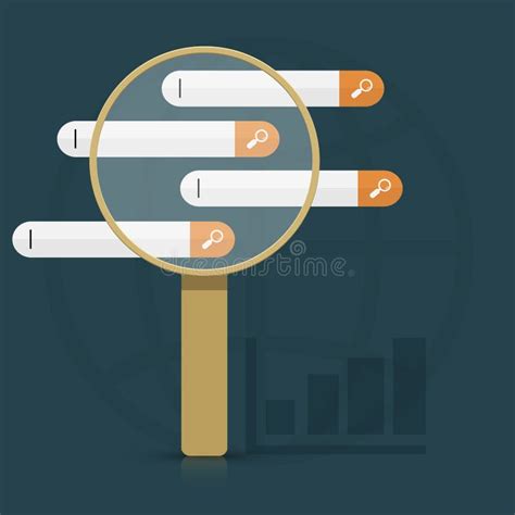 Vector Infographics Analysis Of Search Queries Stock Vector Illustration Of Chart Elements