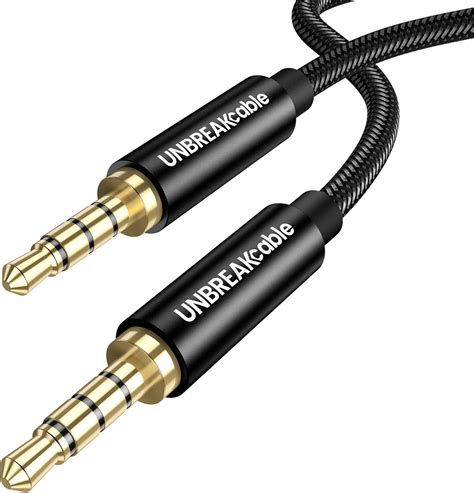 Unbreakcable Aux Cable Mm M Nylon Braided Aux Amazon Co Uk Electronics