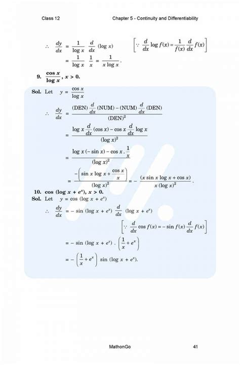 Ncert Solutions For Class 12 Maths Chapter 5 Exercise 54 Mathongo
