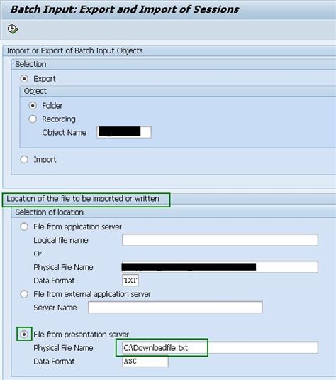SAP Batch Input Import And Export Of Session SAP Community