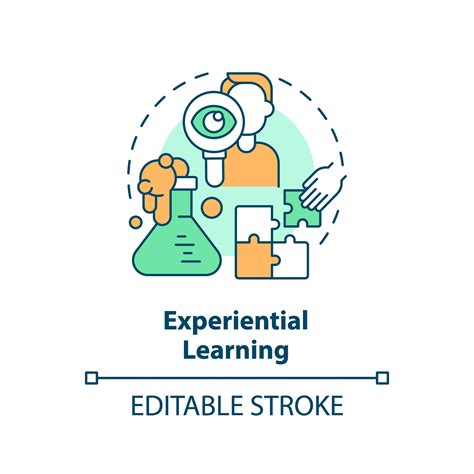 2d Editable Multicolor Experiential Learning Icon Simple Isolated Vector Learning Theories
