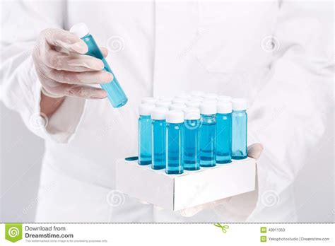 Vial With Vaccine Stock Image Image Of Ampule Gloves