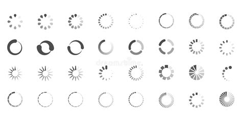 Download Sign Set Load Icons Set Load System Stock Vector