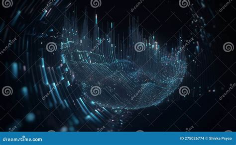 Image Of Data Concept Digital Data Flow Transferring Generative Ai