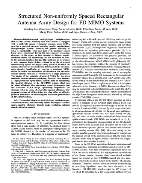 Pdf Structured Non Uniformly Spaced Rectangular Antenna Array Design