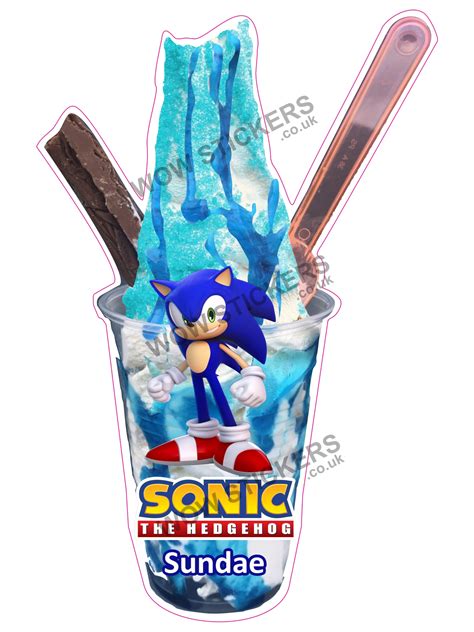 Sonic The Hedgehog Sundae Wow Stickers
