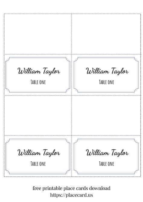Table Name Template Free Free Printable