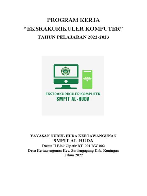 Program Kerja Eskul Komputer Pdf