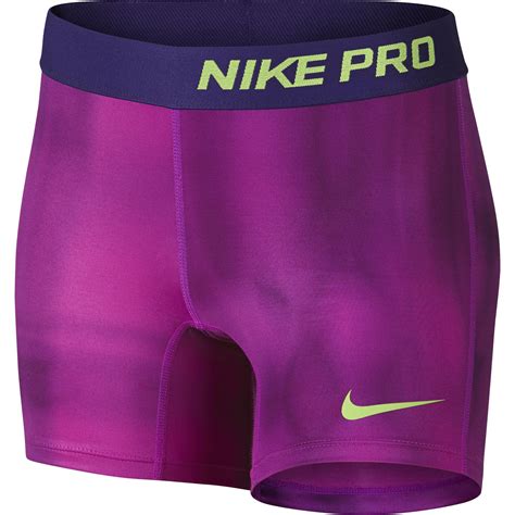 Nike Girls Pro Cm Allover Print Shorts Fuchsia Flash Court Purple Tennisnuts Com