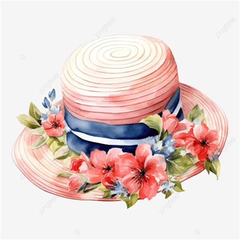 파멜라 모자 수채화 그림 클립 아트 수채화 해변 패션 Png 일러스트 및 이미지 에 대한 무료 다운로드 Pngtree