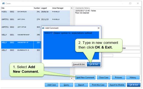 Managing Cases Updating A Case