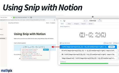 Mathpix Snip User Guide Use Snip With Notion