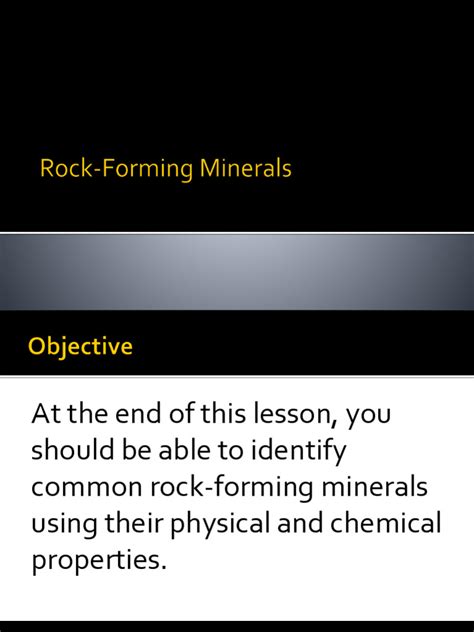Rock Forming Minerals Pdf