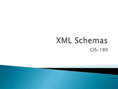 xml schemas ppt
