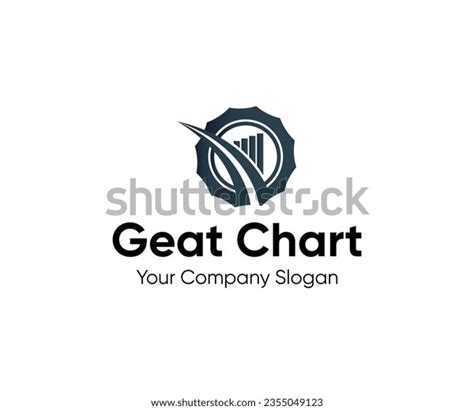 Progress Gear Chart Logo Vector Template Stock Vector Royalty Free